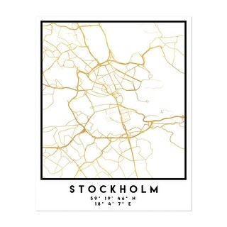 Stockholm Sweden Stockholm Street Map Maps Minimal Art Print/Poster ...