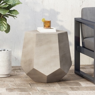 Outdoor CALGARY SIDE TABLE,Light Grey - Bed Bath & Beyond - 42835578