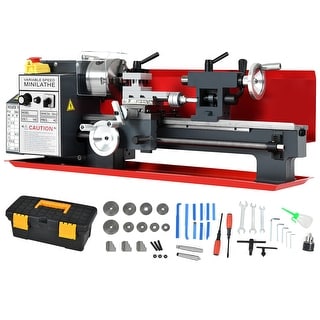 550W Mini Metal Lathe with Variable Speed and Digital Display for ...