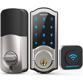 WiFi Smart Lock, Keyless Entry Door Lock Electronic Keypad Deadbolt ...