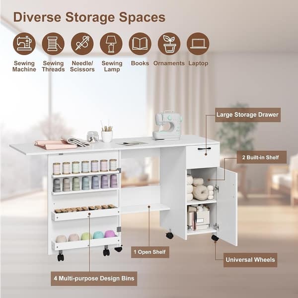 portable rolling craft table