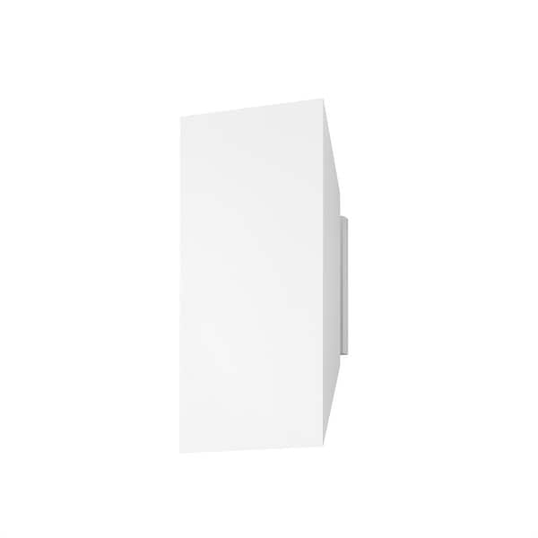 Inside-Out Chamfer LED Outdoor Textured White Sconce - Bed Bath ...