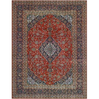 Fine Vintage Distressed Haji Red/Navy Rug - 7'11" x 10'10" - Bed Bath ...