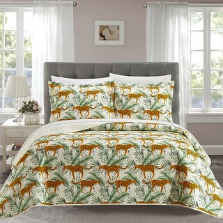 Chic Home Safari 7 Piece Animal Themed Pattern Print Quilt Set - Bed ...