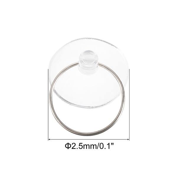 100pcs 2.5mm Small Suction Cup with Rings Clear Suction Cup Strong ...