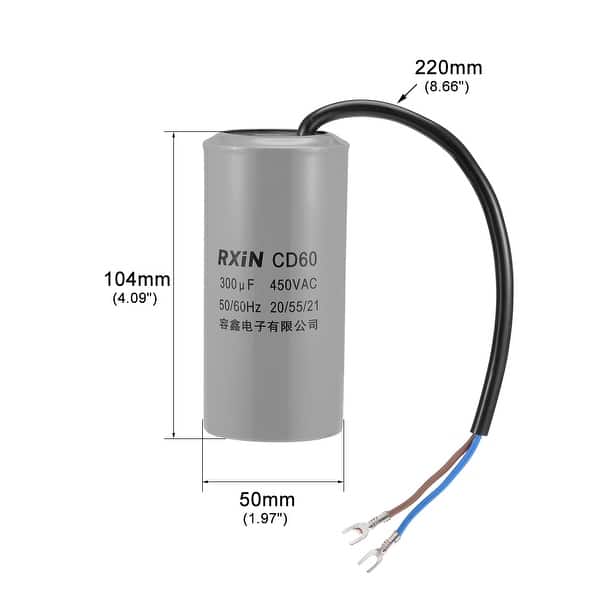 300uf Motor Star Capacitor 300mfd AC 450V for HVAC 50/60Hz AC Motor ...