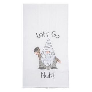 Transpac Cotton 27 in. Multicolored Christmas Embroidered Gnome Tea Towel - Bed Bath & Beyond ...