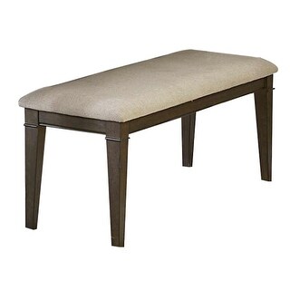 Wood Veneer Bench With Tapered Legs, Dark Brown - Bed Bath & Beyond ...