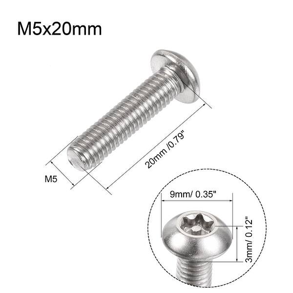 M5x20mm Torx Security Machine Screw,20pcs Pan Head Screw Inside Column ...