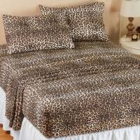Leopard Animal Print Bed Tite Sheets & Pillowcases Set - Bed Bath ...