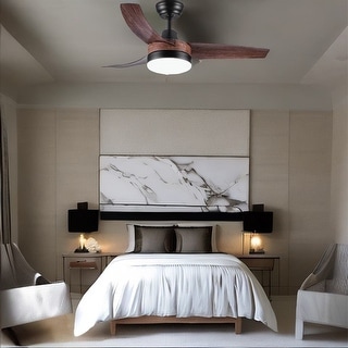 42"Intergrated LED ABS Blade Ceiling Fan Lighting with Remote Control ...