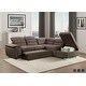 Voclain Microfiber Sectional Sofa with Pull-Out Bed and Storage Ottoman ...