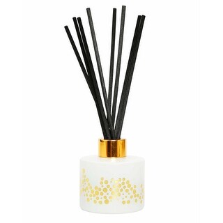 White Reed Diffuser with Gold Spotted Design, "Lily Of The Valley ...