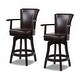 Williams Swivel Upholstered Oak Wood Counter and Bar Stool - Bed Bath ...