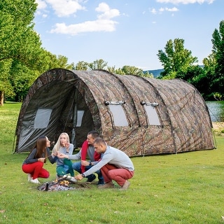 Extended Outdoor Tent Camping 8-10 Person Weatherproof Durable - Bed ...