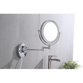 8 Inch LED Wall Mount Two-Sided Magnifying Makeup Vanity Mirror ...
