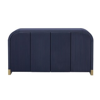 Entryway Navy Blue Curved Console Tables with Adjustable Shelves - Bed ...