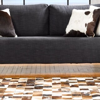 Natural Home Decor Barcelona Cowhide Stitched Rug | 1-Piece - Bed Bath ...