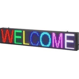 VEVOR Programmable LED Sign, Multiple Color LED Scrolling Panel, DIY ...