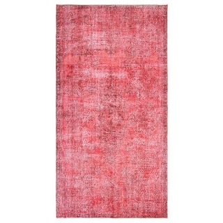 ECARPETGALLERY Hand-knotted Color Transition Dark Red Wool Rug - 5'1 x ...