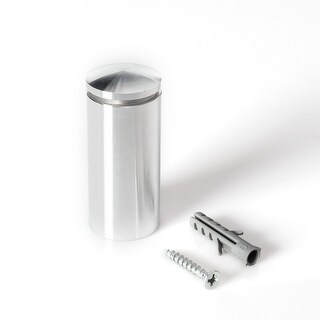 Sign Standoff 1" Diameter x 2" Barrel Length Silver Anodized Aluminum ...