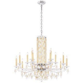 Sarella 15 Light Chandelier in Stainless Steel with Crystal Crystals ...