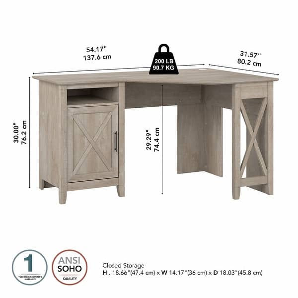 Bush Furniture Key West 54W Corner Computer Desk with Storage - Bed ...