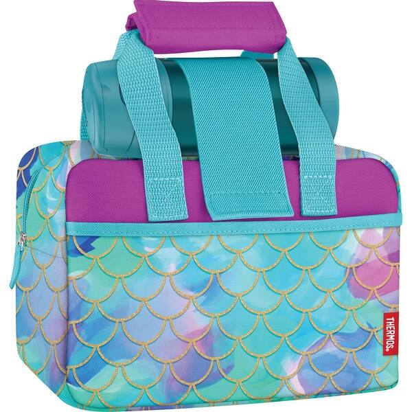Thermos Kid's Mermaid Lunch Duffle Bag and Bottle Set - Mermaid/Teal ...