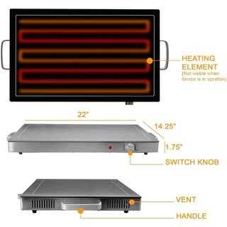 Electric Warming Tray with Adjustable Temperature Control - Bed Bath ...