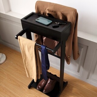 Modern Minimalist Coat Rack with Top Organic Tray , Storage Shelf ...