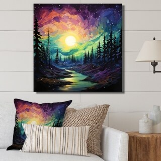 Designart "Aurora Borealis Aurora Symphony VII" Aurora Borealis Wall ...