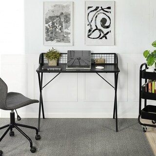 Rectangular Computer Desk and Writing Table with Metal X-Shaped Table ...