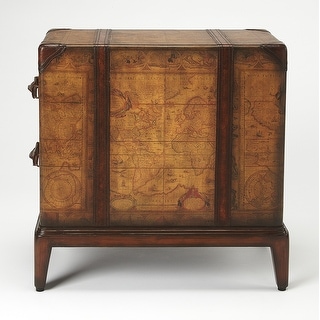 Handmade Columbus Old World Map Chair End Table (Philippines) - Bed ...