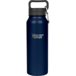 Healthy Human Stainless Steel Water Bottle (Navy Blue, 21 oz/ 621 ML ...