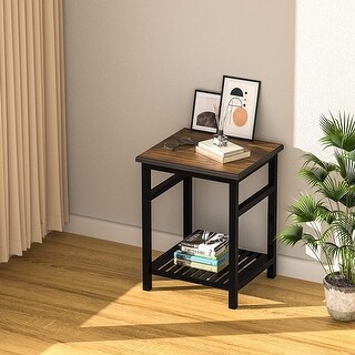 Nightstand, Accent Dresser, Space Saving Coffee Table w/ Open Shelf ...