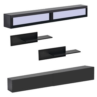 Modern Wood Wall Mount TV Stand for 95+ Inch TV, Entertainment Center ...