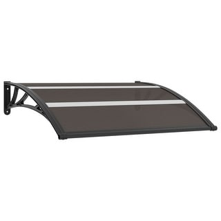 vidaXL Door Canopy Black 47.2"x29.5" PC - Bed Bath & Beyond - 31965784