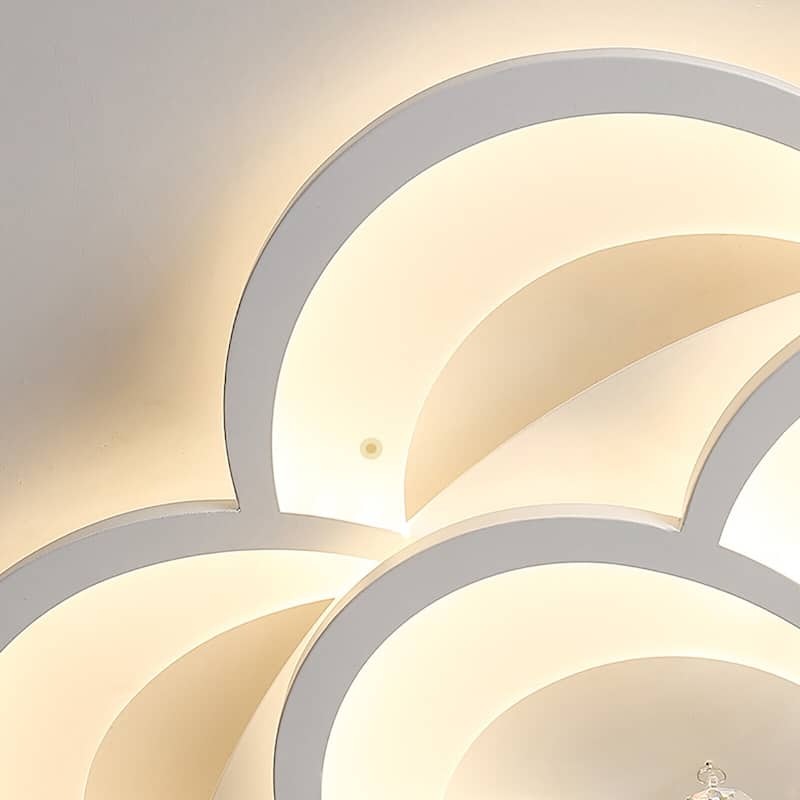 Modern Flower-Shaped LED Ceiling Lighting Crystal Flush Mount - On Sale ...