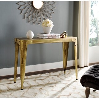 SAFAVIEH Bettina Gold Iron Console Table - 43" x 15" x 31 ...