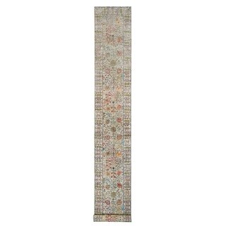 Shahbanu Rugs Pristine Beige Hand Knotted Silk With Textured Wool ...