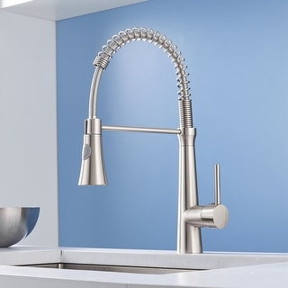 Single Handle Commercial Pull Down Sprayer Spring Kitchen Sink Faucet ...