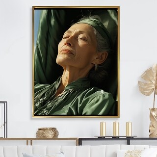 Designart "Peaceful Sage Woman Elegance" Fashion Woman Framed Canvas ...