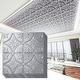 Art3d 2x2 ft. PVC Ceiling Tile, Fancy Classic Style in Argent Sliver,12 ...