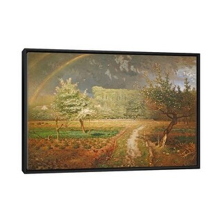 iCanvas "Spring at Barbizon, 1868-73 " by Jean-Francois Millet Framed ...