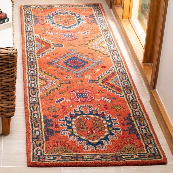 SAFAVIEH Handmade Heritage Kindra Traditional Oriental Wool Rug - On ...