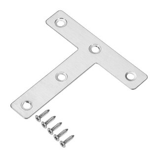 T Shape Brackets 80x80x1mm Stainless Steel Mending Flat Plate 20Pcs ...
