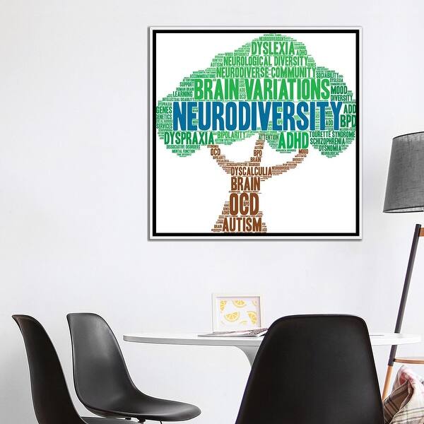 iCanvas "Neurodiversity Word Tree On A White Background" by Natali0 ...