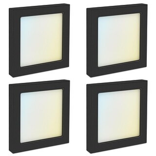 Luxrite 4 Inch Square LED Flush Mount Light, 10W 600LM, 5CCT 2700K ...