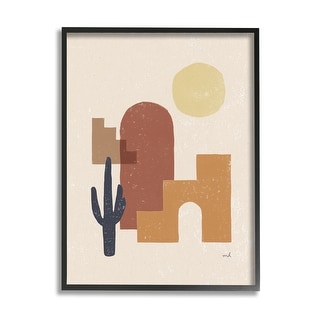 Stupell Southwestern Shape Arrangement Abstract Cactus Desert Sun ...