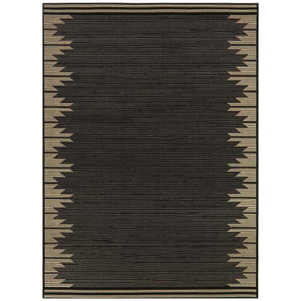 Merieme Art Deco Border Modern Indoor/ Outdoor Area Rug - On Sale - Bed ...